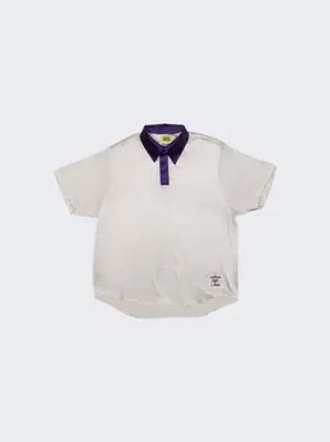MELROSE HIGH X Lotto Ivy League Silk Polo Tangerine - White