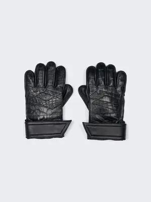 MELROSE HIGH X Lotto Iron Will Goalie Gloves Crocodile Embossed Leather