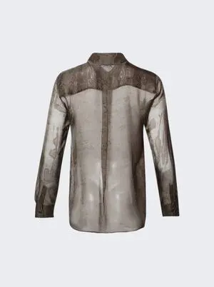 Zeynep Arçay Snakeprint Silk Shirt