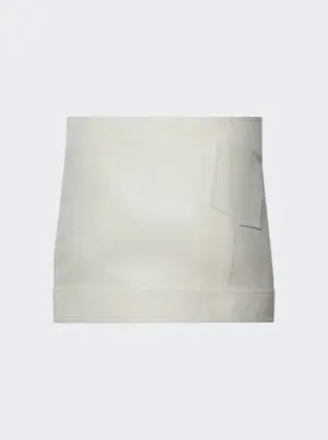 Zeynep Arçay Mini Leather Skirt With Slit