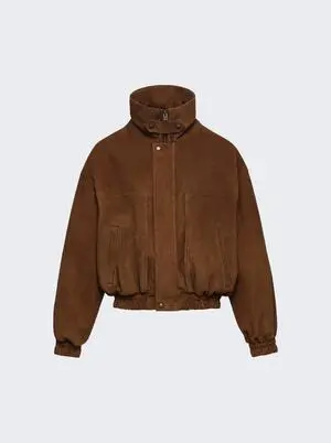 Magda Butrym Snap Collar Aviator Jacket - Brown