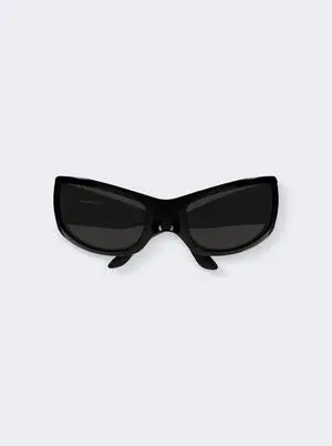 Balenciaga Extreme Wrap Sunglasses - Black