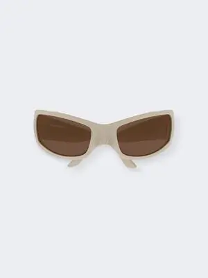 Balenciaga Extreme Wrap Sunglasses - Ivory