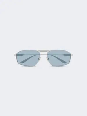 Balenciaga Tag 3.0-frame Sunglasses Ruthenium - Light  Blue