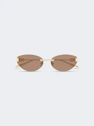 Balenciaga Cat-eye Sunglasses - Gold