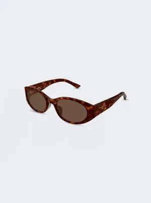 Balenciaga Oval Sunglasses Havana