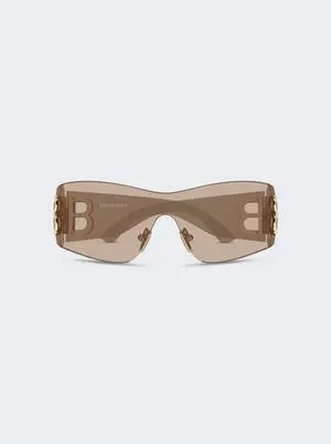 Balenciaga Bossy Mask Sunglasses Light - Brown