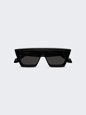 ALAÃA Alaïa Sculptural D-shape Mask Sunglasses - Black