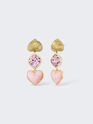 EMILY P. WHEELER Ripple Heart Earrings 18k Yellow Gold - Yg