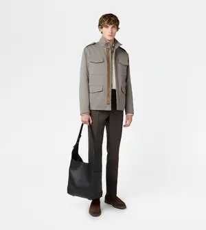 TOD'S Field Jacket In Soft Touch Microfiber