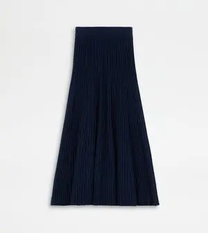 TOD'S Skirt In Cashmere Blend Knit - Blue