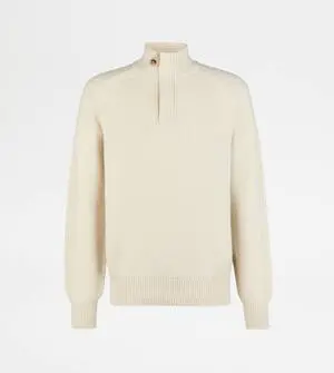 TOD'S Cashmere Half-zip Pullover - White