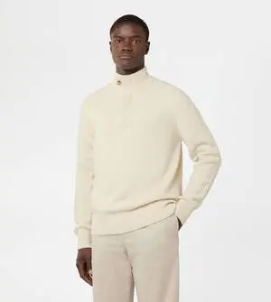 TOD'S Cashmere Half-zip Pullover - White