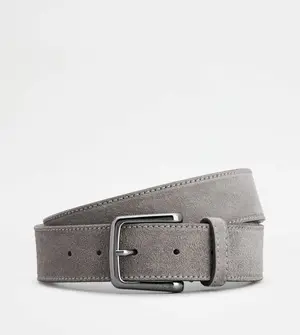 TOD'S Belt In Suede - Grey