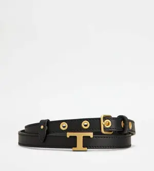 TOD'S T Timeless Leather Belt - Black