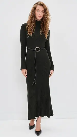 O.P.T Charlotte Knit Dress - Deep Forest