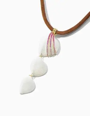 EMILY P. WHEELER Three Shell Necklace With Sapphires