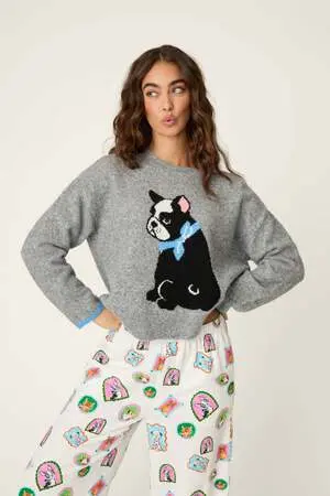 PJ Salvage French Bulldog Snuggle Sweater