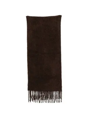 GOLDEN GOOSE Scarf Long Fringes "journey - Brown