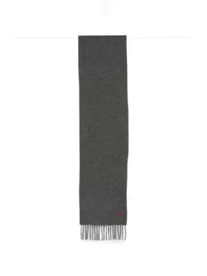 AMI Paris Scarf Wool "quota De Coeur - Gray