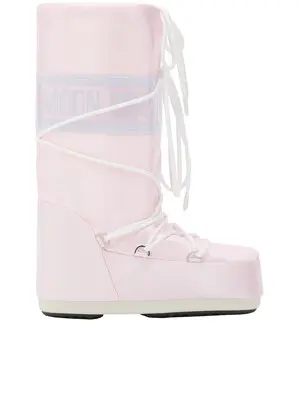Moon Boot Icon Pearly Lace-up Boots - Red