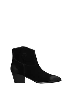 Ash Fame Leather Pointed Toe Mid Heel Boots