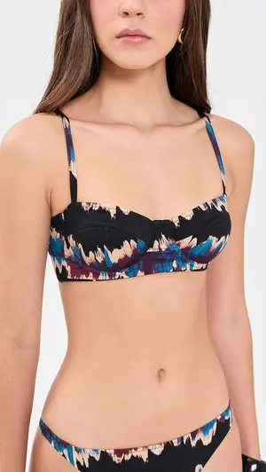 Ulla Johnson Zahara Bra Bikini Top - Alloy
