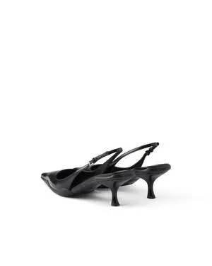 Prada Brushed Leather Slingback Pumps
