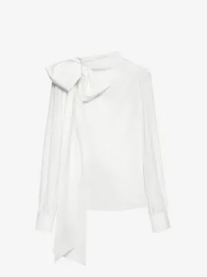 Alexander McQueen Shoulder Bow Blouse