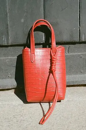 Maeve Embossed Faux Leather Crossbody Bag With Top Handles