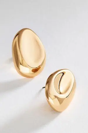 Anthropologie Organic Molten Earrgs - Gold