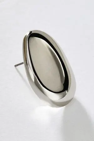 Anthropologie Organic Molten Earrings - Silver