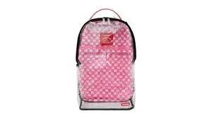 SPRAYGROUND Clear Dlx Checked Out Backpack - Pink Drip