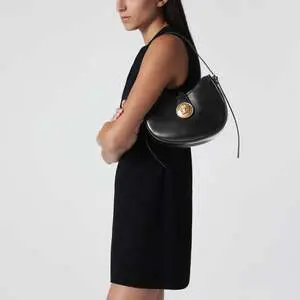 Versace Emblème Nappa Hobo Bag - Black