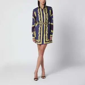 Versace Twill Baroque Print Mini Dress