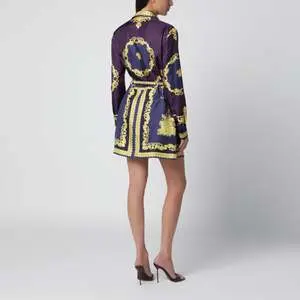 Versace Twill Baroque Print Mini Dress