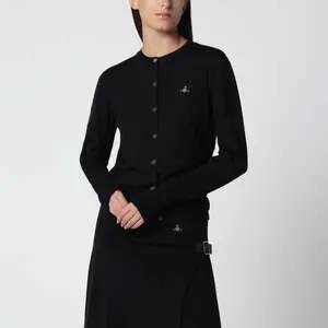 VIVIENNE WESTWOOD Orb Logo Cardigan - Black