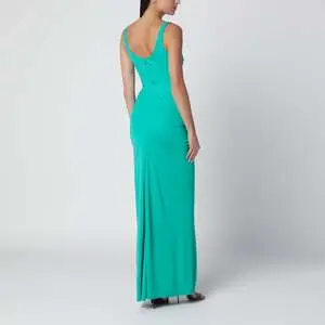 Christopher Esber Draped Malachite Viscose Maxi Dress - Green