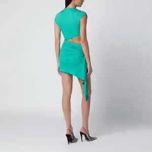 Christopher Esber Droplet Crystal Clasp Draped Tank Dress