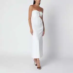 Christopher Esber Strapless Sweetheart Neckline Dress With Crystal Pendant