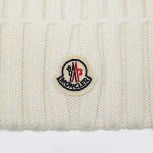 Moncler Cable-knit Wool Beanie With Logo