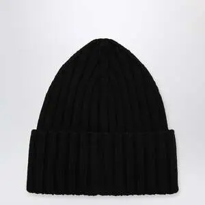 Moncler Cable-knit Wool Beanie With Applied Logo