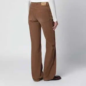 Saint Laurent 1970s Fall Leaf Corduroy Trousers