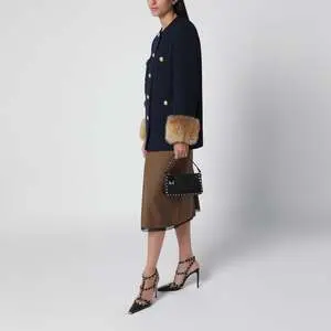 Valentino Garavani Small Rockstud Shoulder Bag - Black