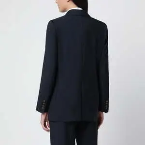 BLAZÉ MILANO Navy Wool And Mohair Double-breasted Jacket