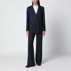 BLAZÉ MILANO Double-breasted Wool Jacket With Prince Of Wales Pattern - Blue