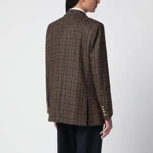BLAZÉ MILANO Double-breasted Checked Wool Jacket