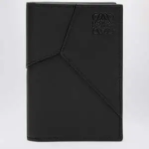 Loewe Puzzle Bi-fold Card Holder In Leather - Black