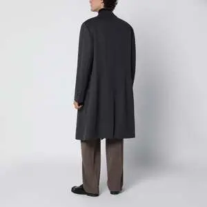 Tagliatore Anthracite Double-breasted Wool Coat - Grey