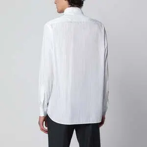 LARDINI Cotton Shirt With Fine Stripes